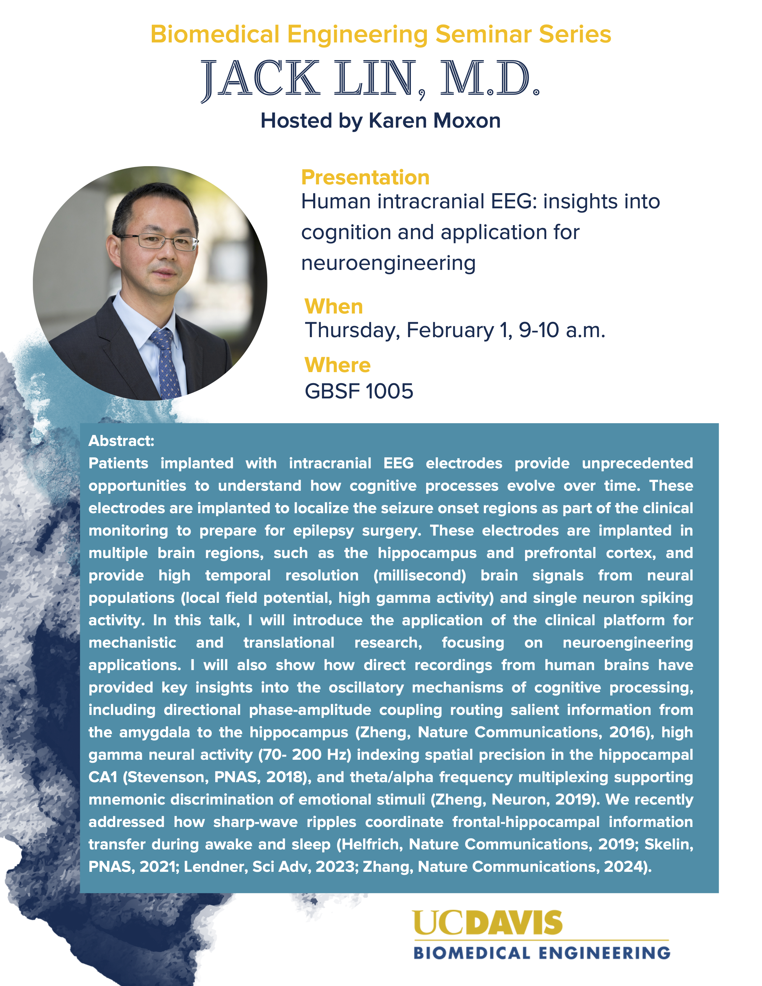 BME Seminar Series: Human intracranial EEG: insights into cognition and application for ...